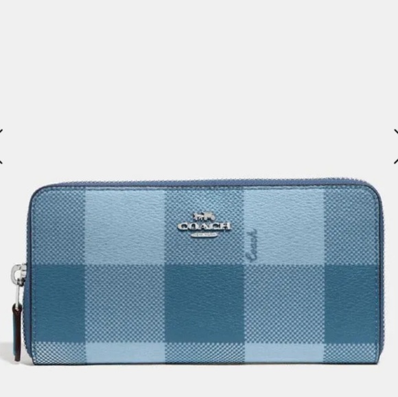 Coach | Bags | Coach Accordion Zip Wallet Buffalo Plaid Print Nwt ...